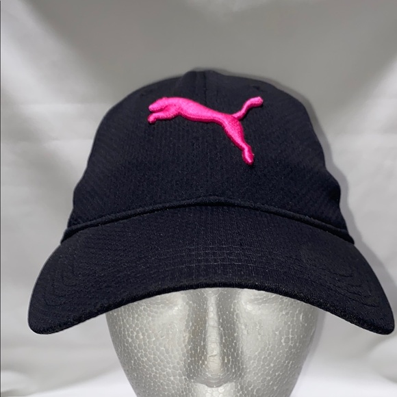 Puma | Accessories | Puma Women Black With Pink Embroidered Logo On ...